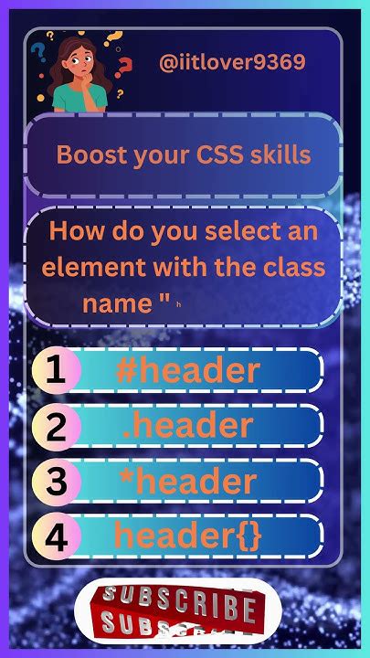 Css Class Selectors Targeting Elements With Class Names Csswebsite Css Codewithharry Quiz