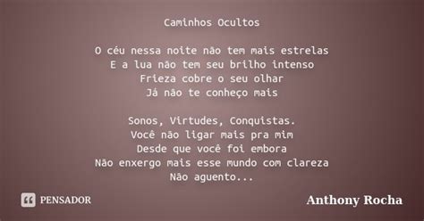 Caminhos Ocultos O Céu Nessa Noite Não Anthony Rocha Pensador