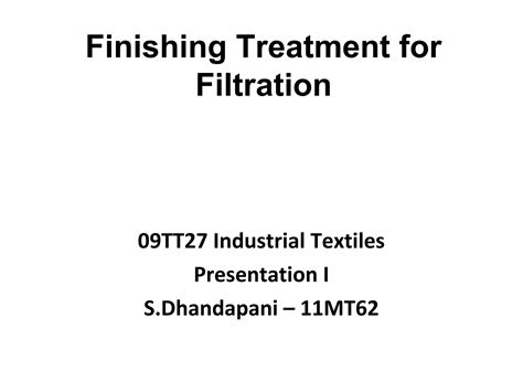 Industrial Textiles Ppt Ppt