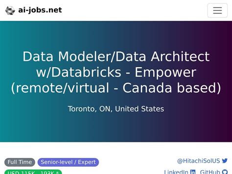 Hiring Data Modelerdata Architect Wdatabricks Empower Remotevirtual Canada Based In