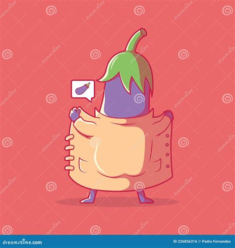 Eggplant Emoji Cartoon Character Dancing And Smiling Funny Vector