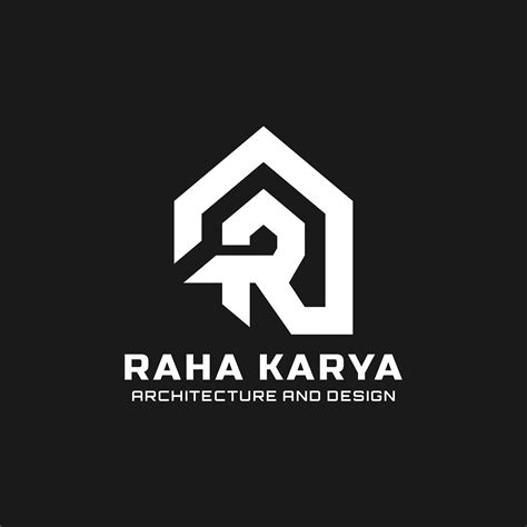 Logo And Visual Identity Cv Raha Karya Architecture Behance