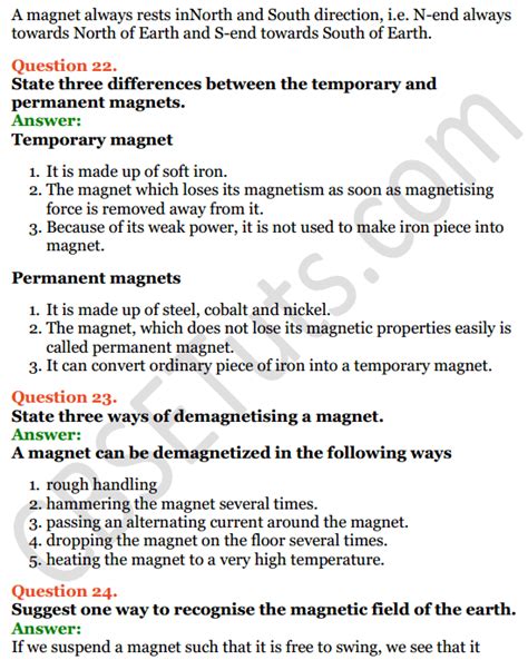 Selina Concise Physics Class 6 Icse Solutions Chapter 6 Magnetism