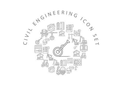 Civil Engineering Icon Set Design On White Background 10743079 Vector