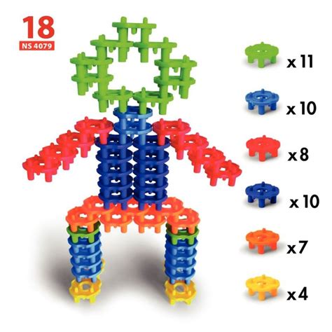 Boite De 24 Fiches D Activités Pour Le Jeu Connecting Blocks Milbulles