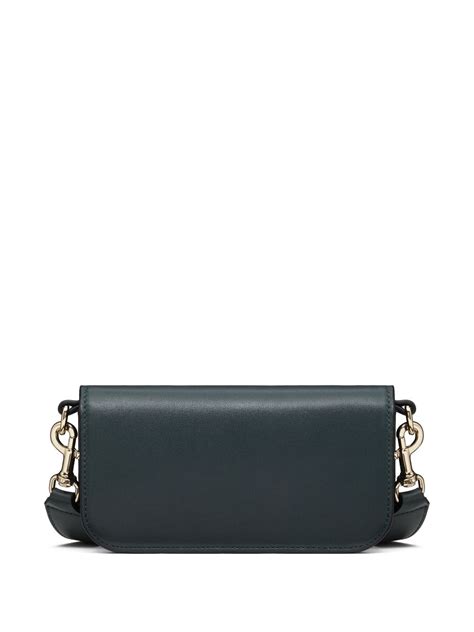 Valentino Garavani Mini Locò Leather Crossbody Bag In Green Modesens