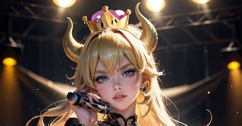 Bowsette Girl Bowsette Peaches 🎤 Pixiv