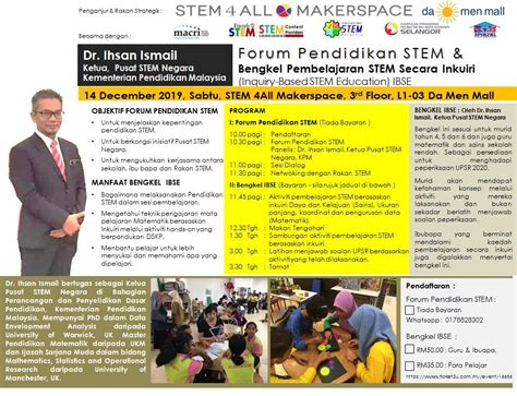 Forum Pendididkan Stem And Bengkel Pembeljaran Stem Secara Inkuiri Inquiry Based Stem Education
