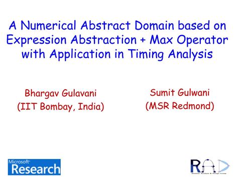 ppt sumit gulwani msr redmond powerpoint presentation free