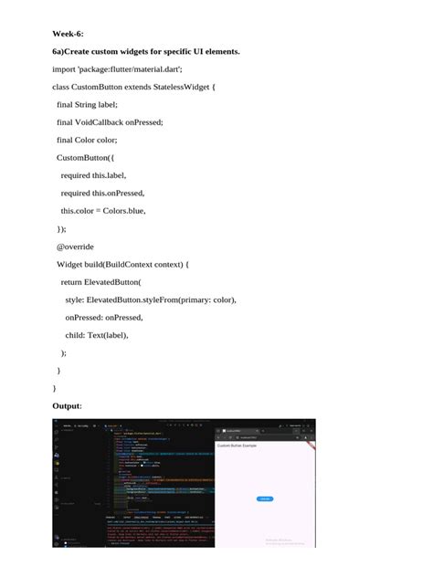 Week 6,7,8 UI Design Flutter | PDF | Software Development | Computer Programming