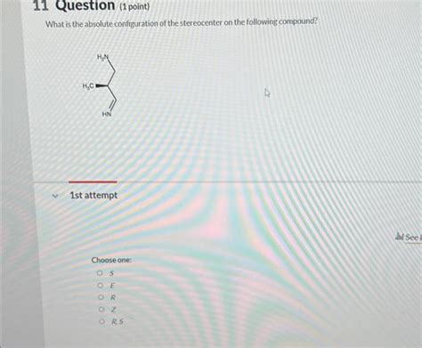 Solved What Is The Absolute Configuration Of The