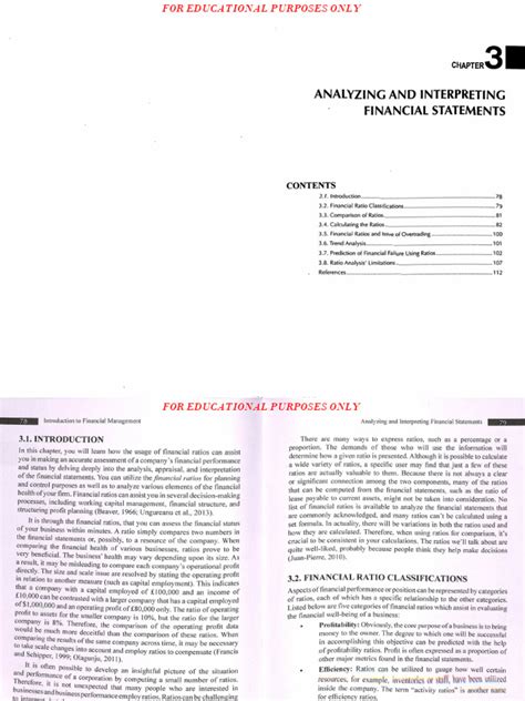 chapter 3 analyzing and interpreting financial statements pdf