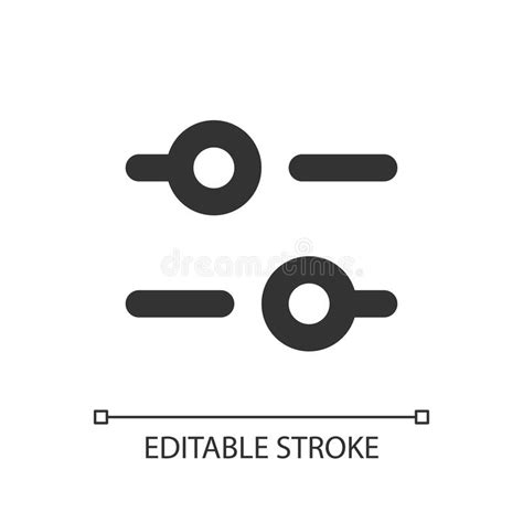 Horizontal Adjust Pixel Perfect Linear Ui Icon Stock Vector Illustration Of Line Equalizer