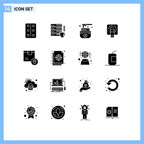 User Interface Solid Glyph Pack Of Modern Signs And Symbols Of Placeholder Delivery Lotus Box