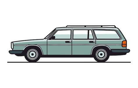 Premium Vector Fiat Station Wagon Car Vector Illustration Outline