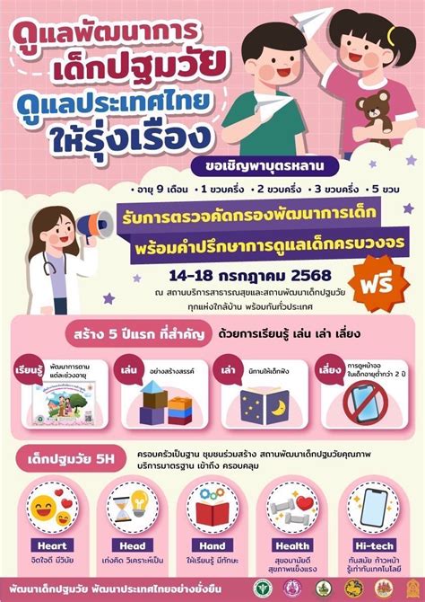 ศูนย์อนามัยที่ ♥️♥️ดูแลพัฒนาการเด็กปฐมวัย ดูแลประเทศไทยให้รุ่งเรือง♥️♥️ 🌈🌈เชิญผู้ปกครองทุกท่าน
