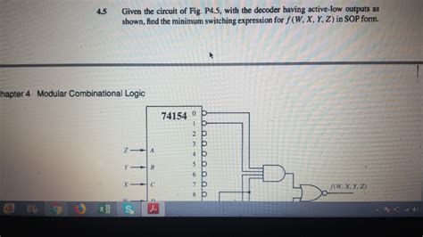 Solved Given The Circuit Of Fig P With The Decoder Chegg