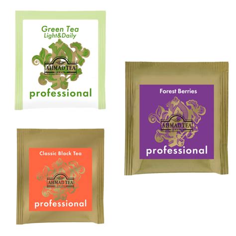 Чай в пакетиках Ahmad Tea Professional, черный, зеленый, фруктовый ...
