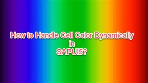 Changing SAPUI5 Table Cell Background Based On Condition