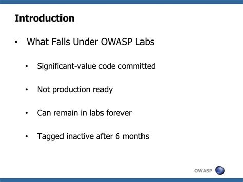 Ppt Owasp Lab Projects Overview Powerpoint Presentation Free Download Id4157084