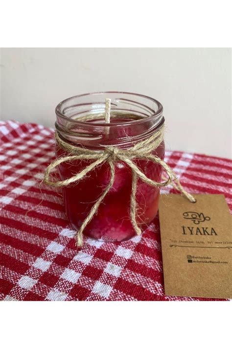 Iyaka Çilek Reçeli Tasarım Kokulu Jel Mum Fiyatı Yorumları Trendyol
