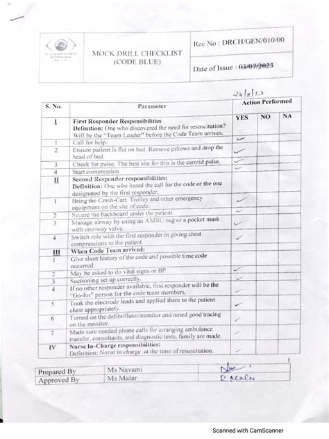Mock Drill 24 11 23 Pdf