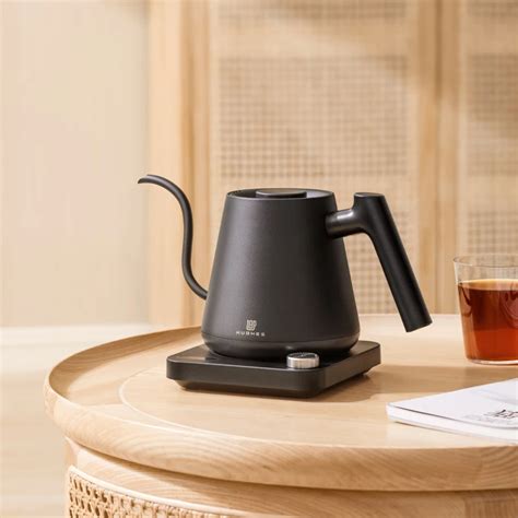 스마트 전기 커피 주전자 구즈넥 600ml 플래시 열 온도 제어 차 우유 절연 냄비 건조 연소 방지 주방 티몬