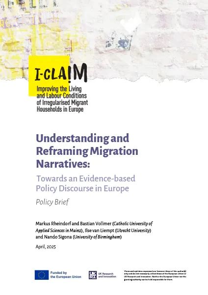 Understanding And Reframing Migration Narratives Towards An Evidence Based Policy Discourse In