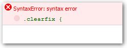 Html Firebug Reporting CSS Syntax Error At Beginning Of External Stylesheet Stack Overflow