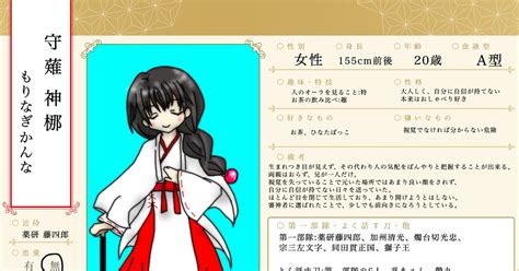 創作審神者テンプレ 【とうらぶ】創作審神者ちゃん かむたん詳細は自己紹介でのイラスト Pixiv