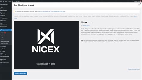 One Click Demo Import Documentation