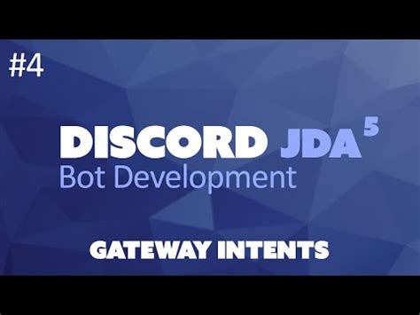 Jda Discord Tutorial Gateway Intents Youtube