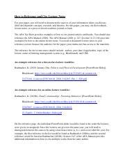 Lecture References Pdf How To Reference And Cite Lecture Notes For Your Paper You Will Need To