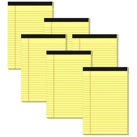 Yellow Note Pads 5x8 Small Legal Pads College Ruled Notepad For Office
