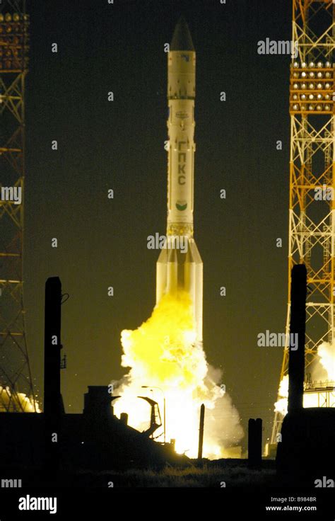 A Proton M Launch Vehicle With A Briz M Booster And The Russian