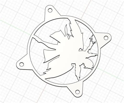 Genshin Impact Kujou Sara Pc Fan Cover 3d Model 3d Printable Cgtrader