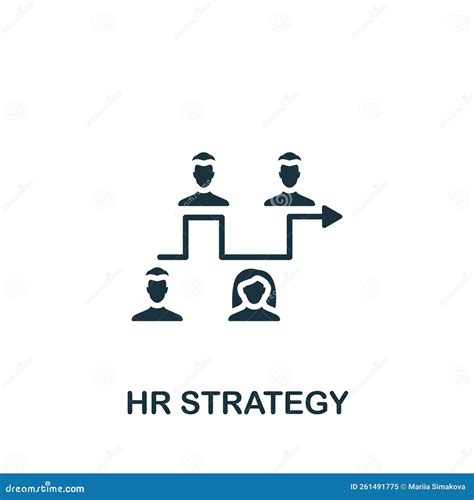 Hr Strategy Icon Monochrome Simple Project Management Icon For