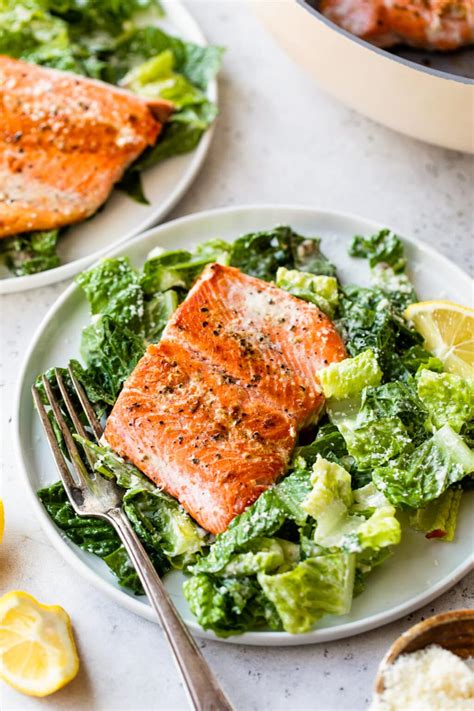 Salmon Caesar Salad Skinnytaste
