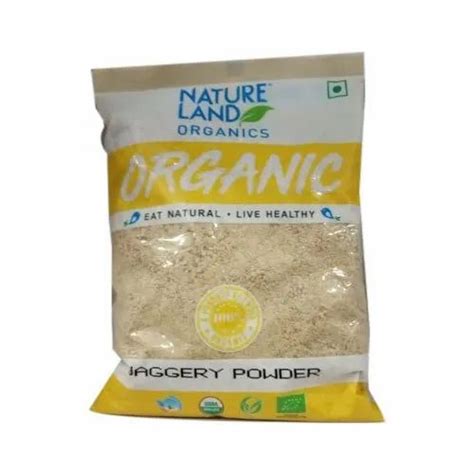 Nature Land Organic Jaggery Powder Packaging Type Packet Packaging Size G Also Available
