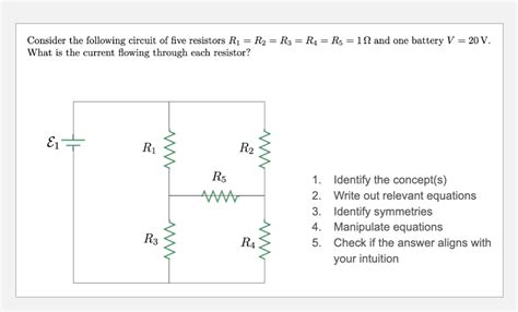 Solved Consider the following circuit of five resistors | Chegg.com