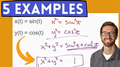 Eliminate The Parameter Parametric Equations Youtube