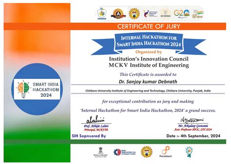Kolkata Smartindiahackathon2024 Innovation Engr Dr Sanjoy Kumar Debnath