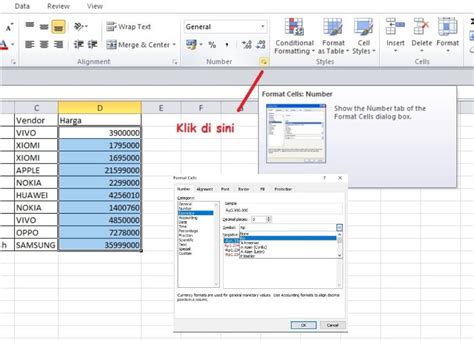 Cara Membuat Rp Di Excel Formatting Mata Uang