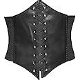 Amazon Alivila Y Fashion Womens Faux Leather Underbust Corset Belt Bustier A Black