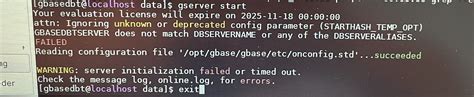 启动gserver失败GBASEDBTSERVER does not match DBSERVERNAME or any of th e DBSERVERALIASES GBASE社区