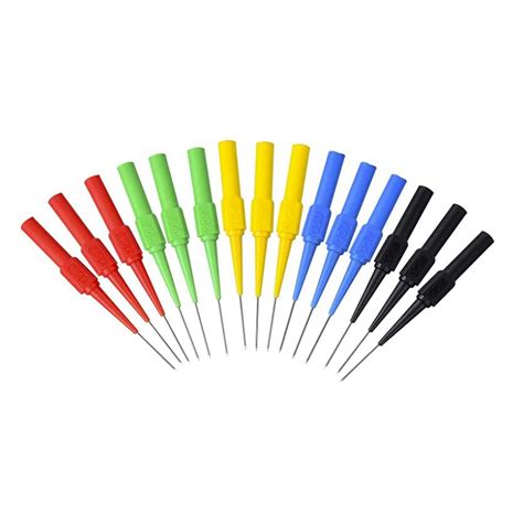 Kvsert 15pcs Insulation Non Destructive Piercing Probe Kit Multimeter