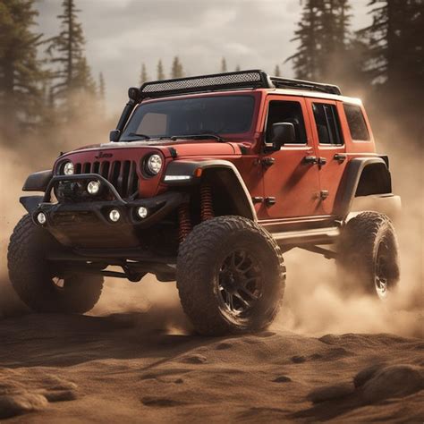 Une Prise De Vue Dynamique Du Fond De Jeu Et De La Fumée D une Jeep Suv