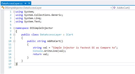 Dependency Injection Using Simple Injector
