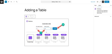 How To Create Tables In Wordpress Block And Classic Editor