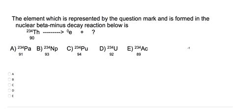Solved The Element Which Is Represented By The Question Mark Chegg